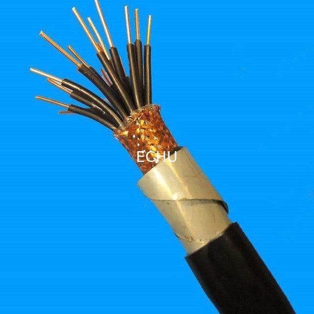 PVC Insulation Single conductor Armoured Control Cable KVV22 450/750V in black color