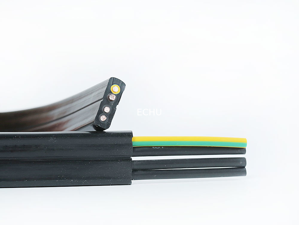 Flat Flexible Traveling Cable for Elevator with CE certificate TVVB 4x2 ...